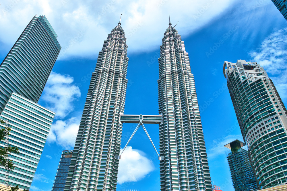 KUALA LUMPUR, MALAYSIA - OCTOBER 18, 2024: Petronas Towers. Petronas ...
