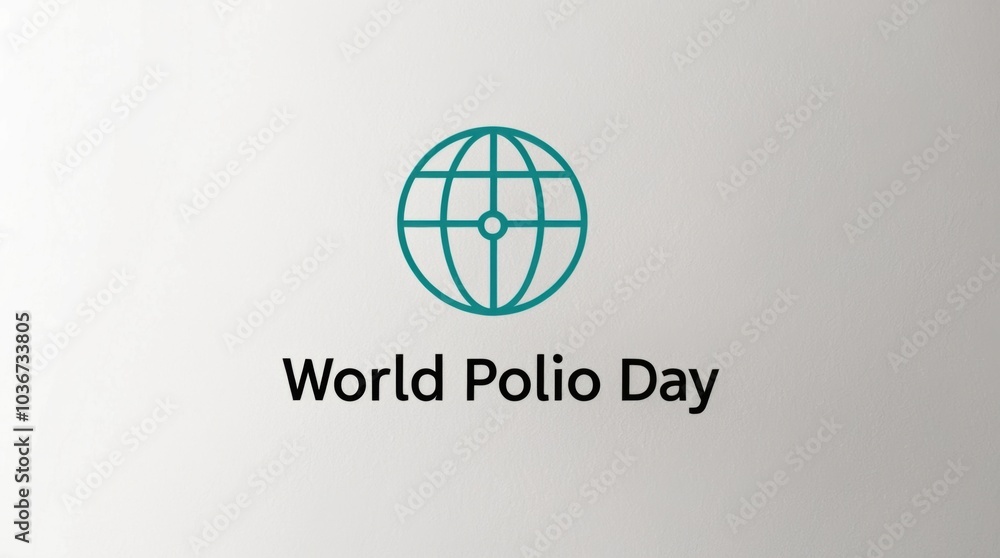 World Polio Day with a single line drawing of a globe. Stock ...