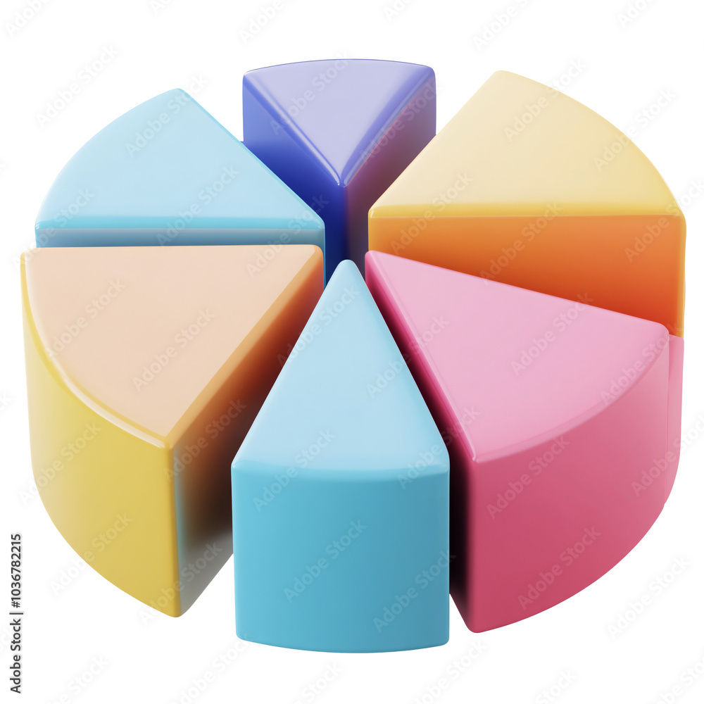3d pie chart insider trading icon on transparent background, Detailed ...