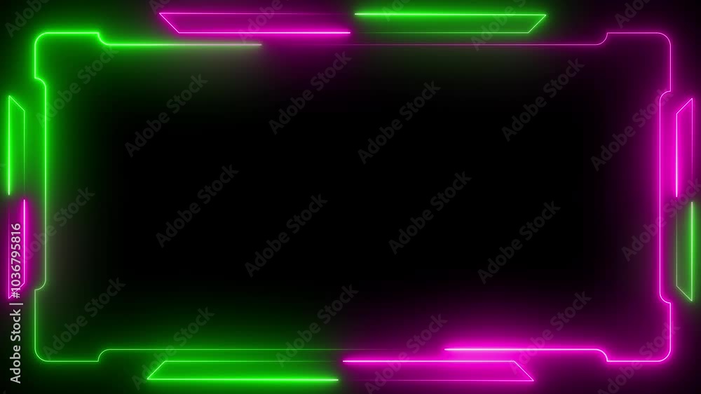 Twitch Stream Overlay with glowing face cam overlay animation with ...