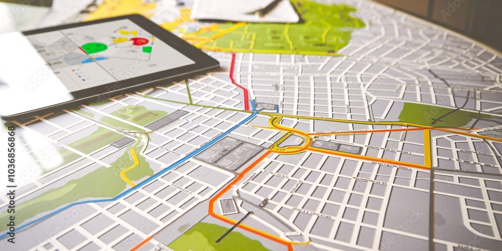 Foto de Modern City Planning with Digital and Physical Map Integration ...