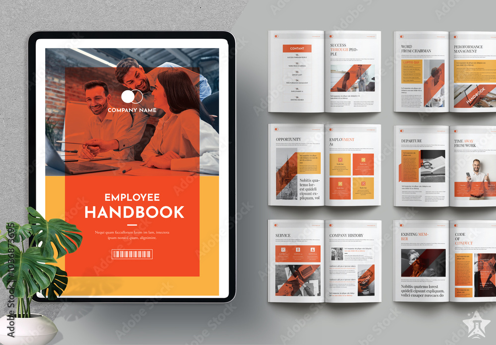 Employee Handbook Template Stock Template | Adobe Stock