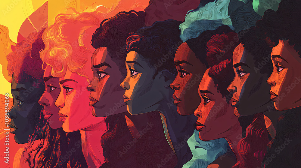 A visual representation of the intersectionality of class and race in social issues. Stock ...