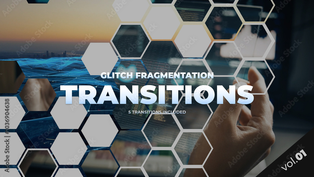 Glitch Fragmentation Transitions / vol.01 Stock Template | Adobe Stock