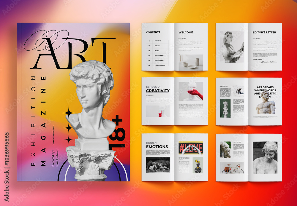 Fashion And Art Exhibition Magazine Book Template Stock Template ...