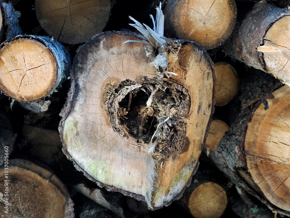 Ips typographus beetle pest in south tyrol italy , many red pines are ...