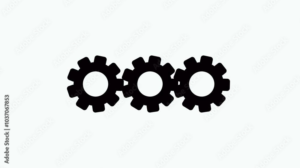 A frame same two setting icon animation background. neon glow double ...