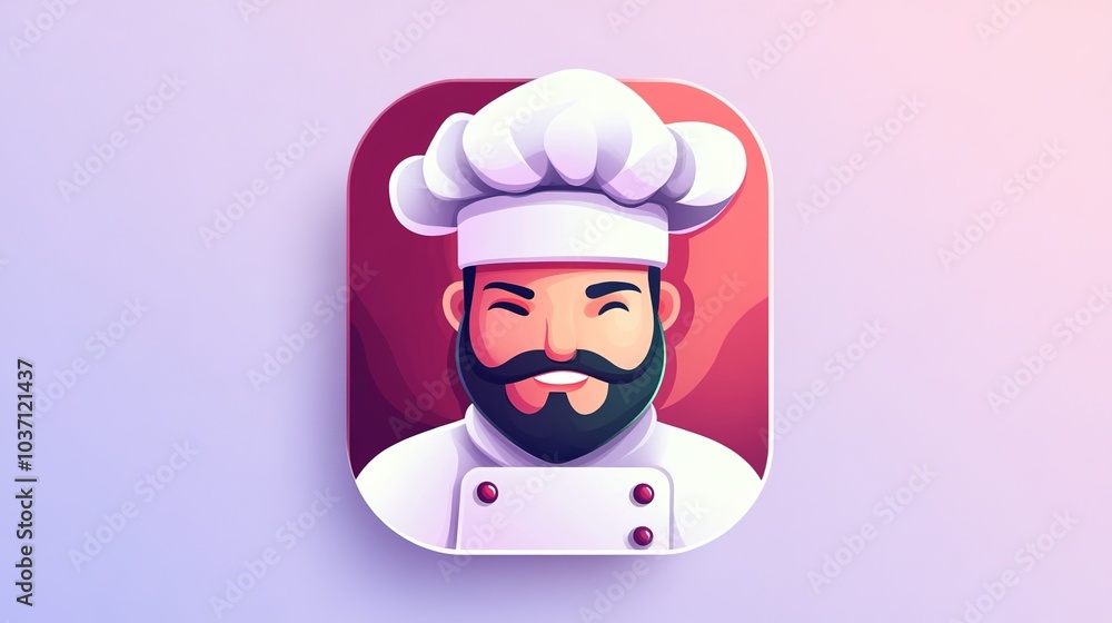 A modern and sleek logo design for a chef app, featuring a stylized ...