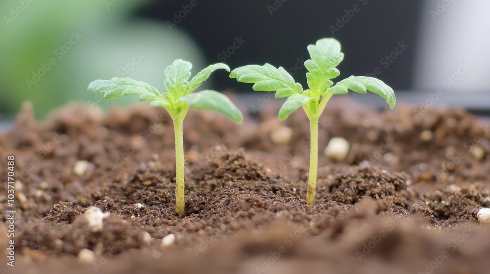 Time-lapse of a seedling's growth, showcasing the rapid development and ...