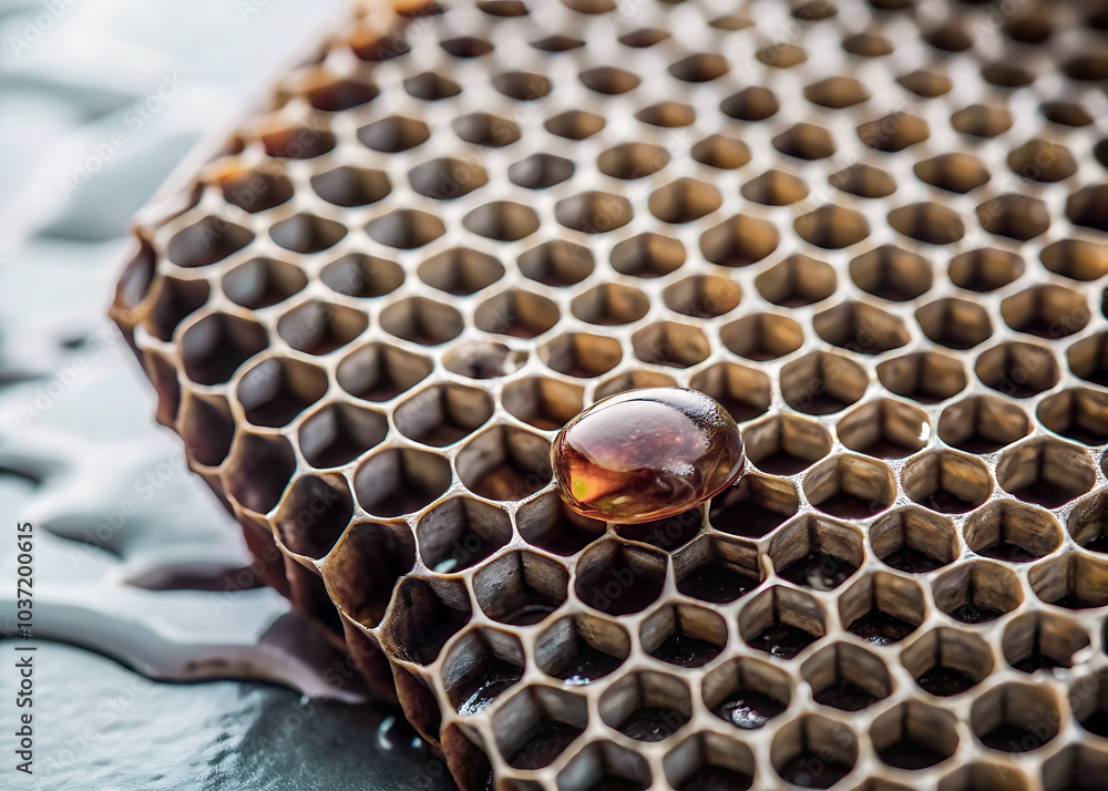 Sweet Harmony: Bees and Honeycomb Displaying Nature's Delicious Gift of ...