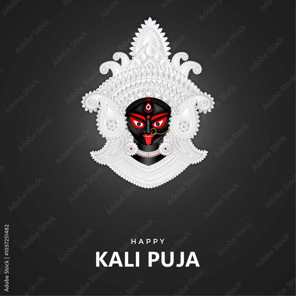 Kali Puja, Poster, Diwali, Festive Greeting Card for, Happy Kali Puja ...