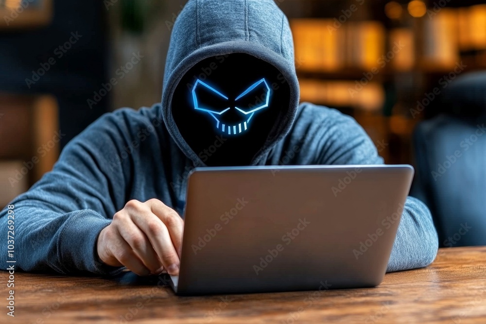 Black hat hacking, shown as a hacker decrypting sensitive military data ...