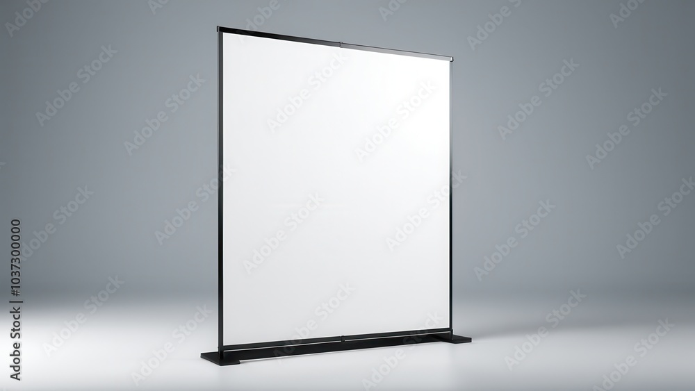 10 x 10 banner stand mockup with a modern, abstract corporate design ...