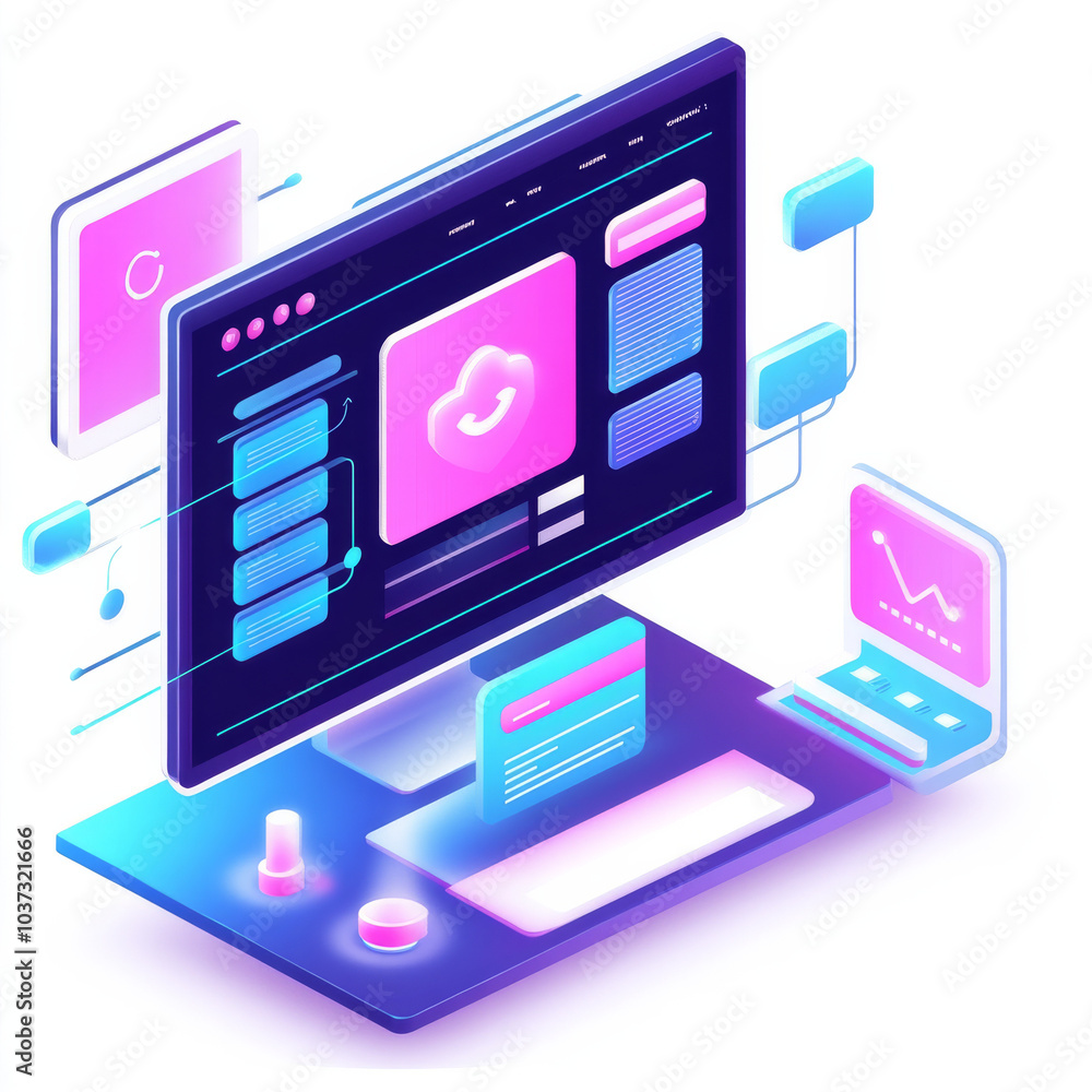 Concept web design, website page development. The working process ...