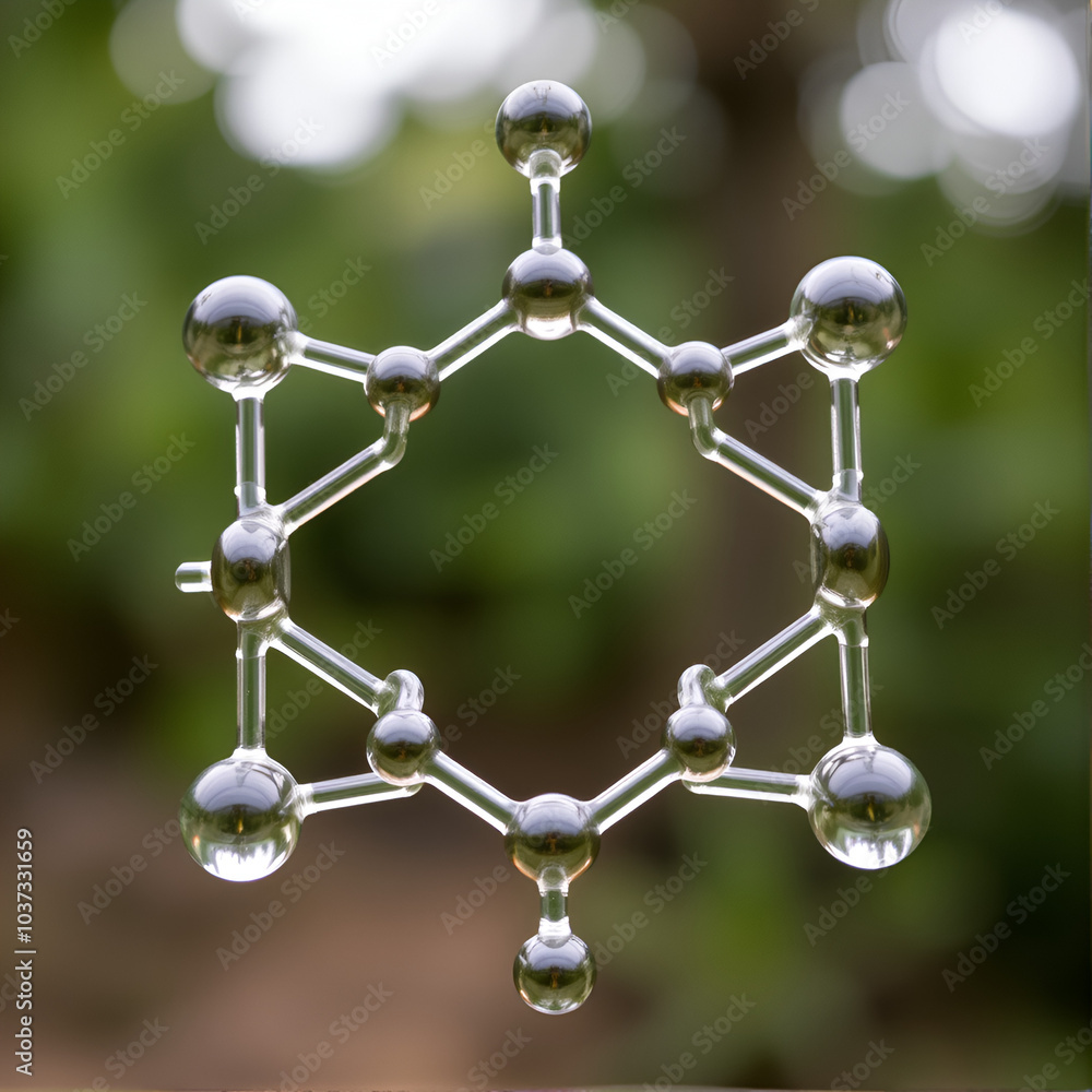 Organic compounds, hydrocarbon's , molecular , hexagonal and square ...