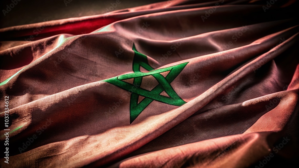 Morocco Flag Waving Animation on Green Screen Background for Easy ...