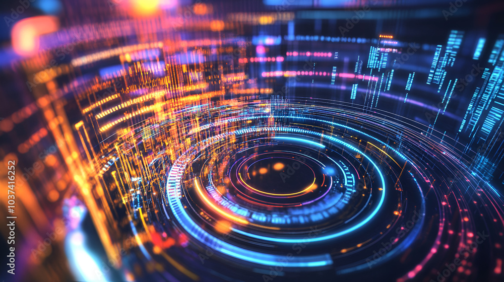 Sound waves connection and music for abstract technology internet and ...
