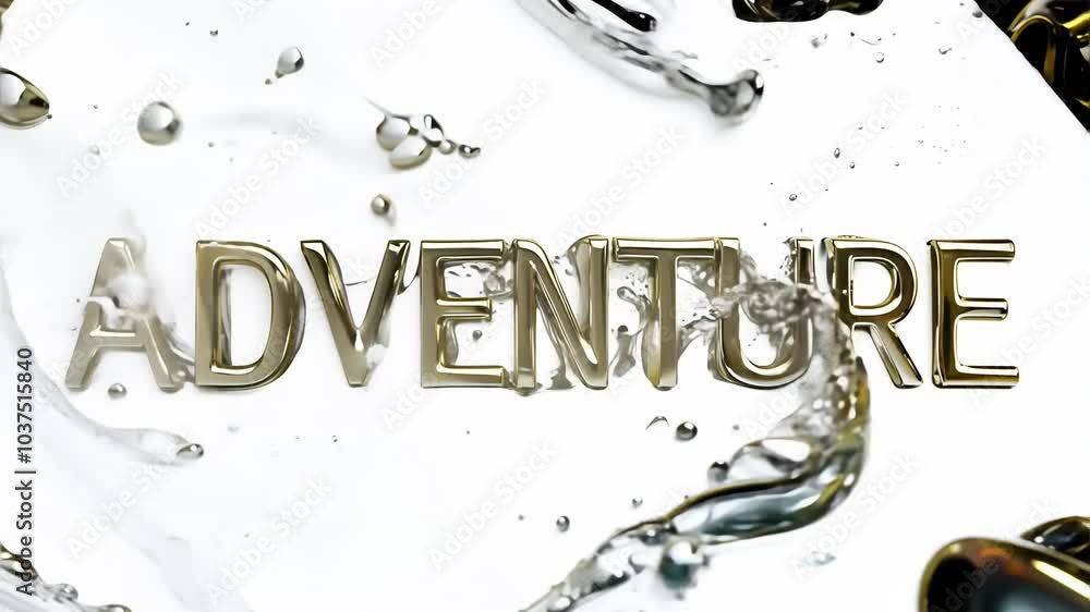 Dynamic 3D Metal Text Animation with Fluid Motion Effects Stock Video ...