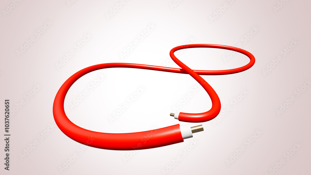 Infinity shape, Heart Shape, Shield shape cable. Electrical cable 3d ...