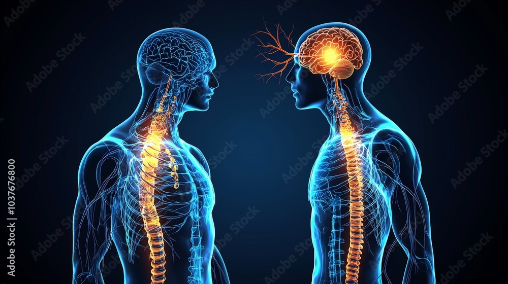 A diagram of the sympathetic nervous system triggering a fight or ...