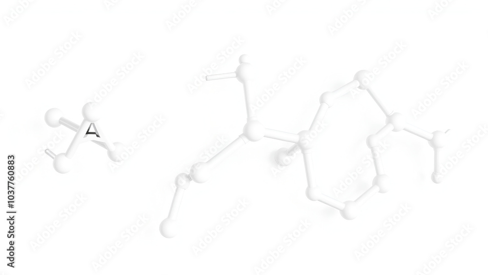 3D image of acetylene skeletal formula - molecular chemical structure ...
