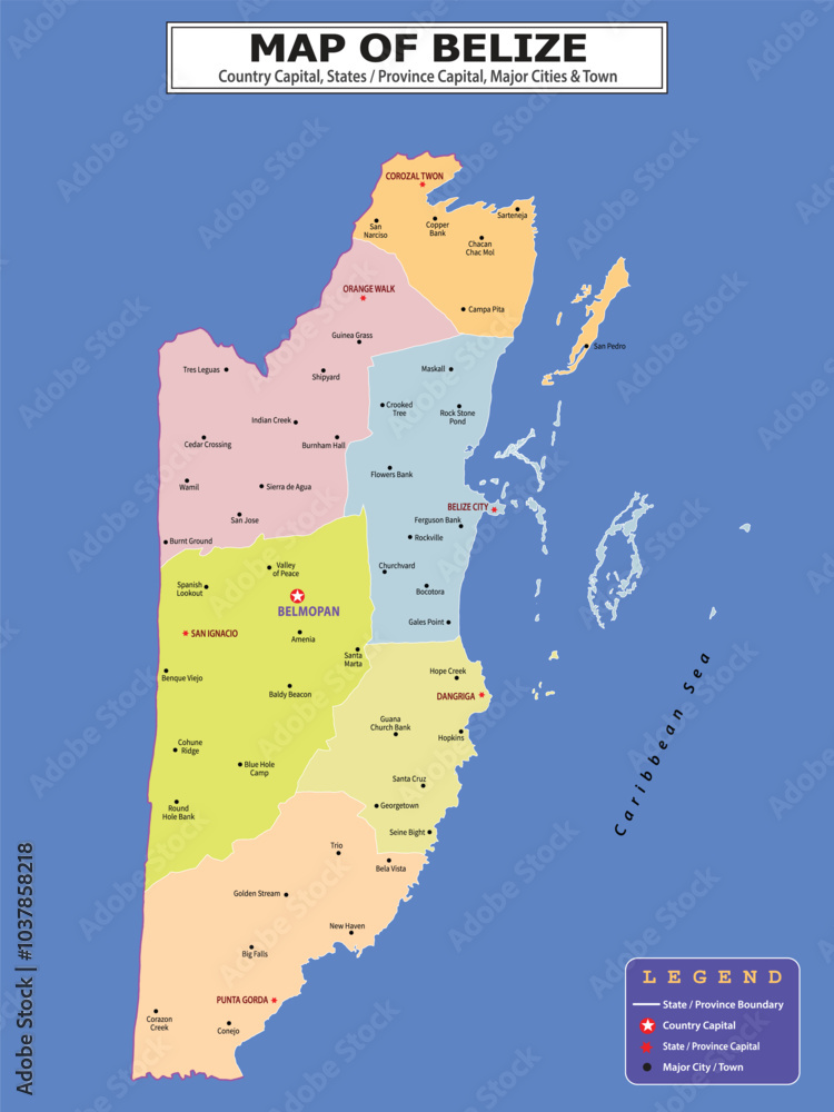 American Countries Geography Political map. Political map of country ...