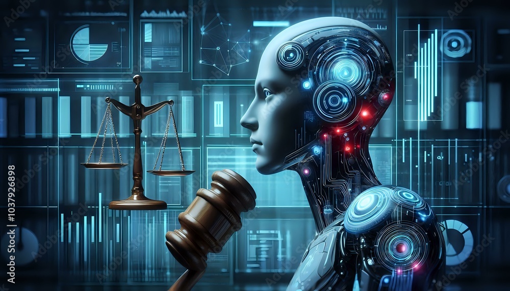 AI and Law: The Intersection of Technology and Justice Stock ...