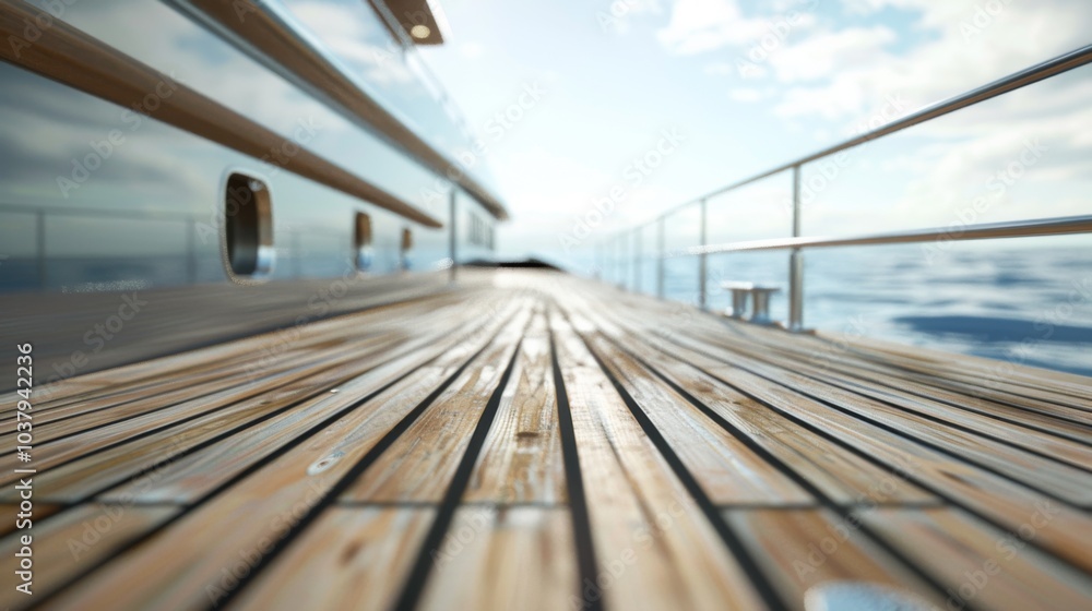 Background texture of teak wood deck. wood decking on a luxury yacht ...