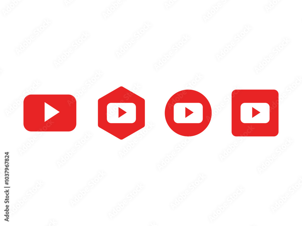 new style popular social media icons logo youtube transparent ...