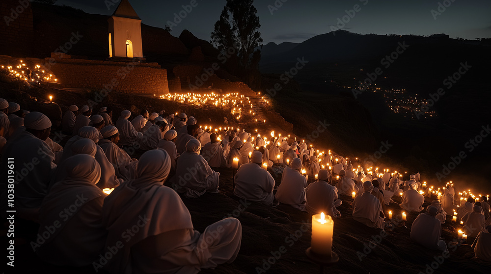 Christmas in Ethiopia, churchgoers dressed in traditional white clothes ...