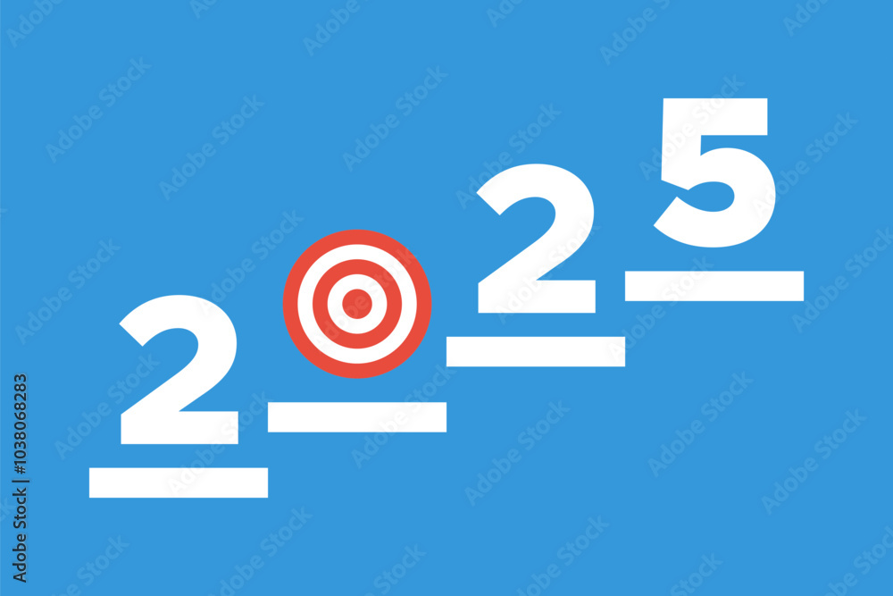 2025 year goals, business or personal target, step by step growth ...