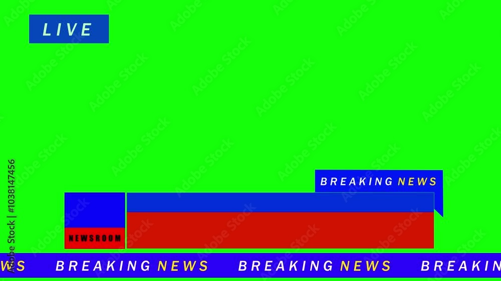 Breaking News - Lower third live breaking news green screen and ...