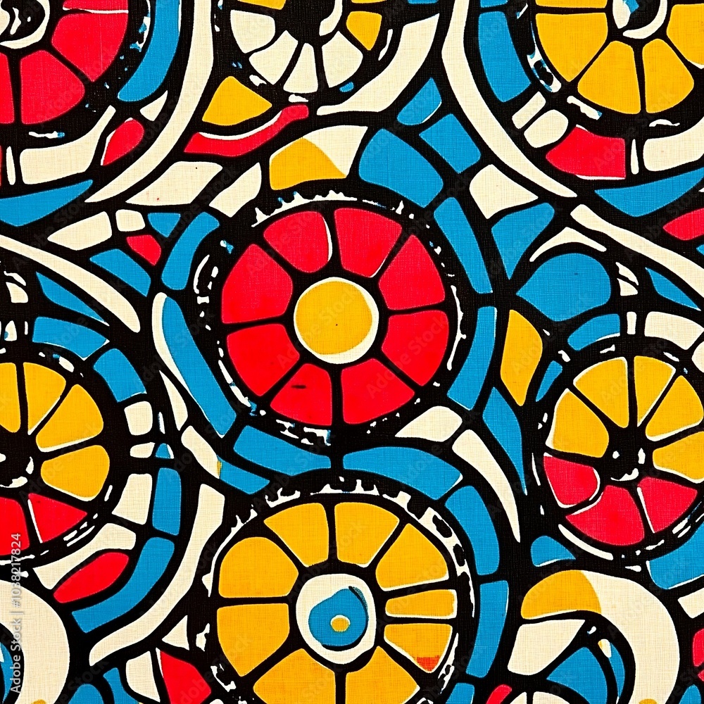 Ankara** Pattern - A brightly colored fabric pattern known for its ...