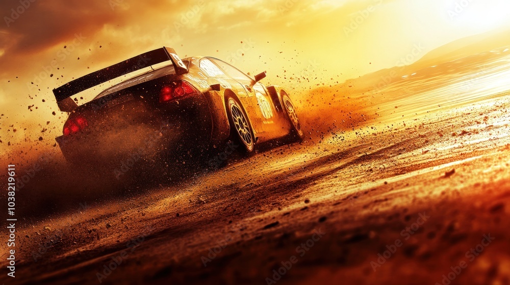 Competitive circuit rally car championship, where drivers and teams vie ...