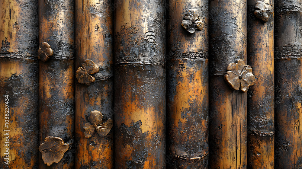 Visually Striking Bamboo Composite Texture Sheet with Warm Brown ...