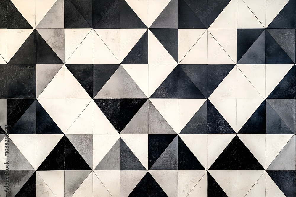 Simple, minimalist style with equilateral triangles arranged in a grid ...