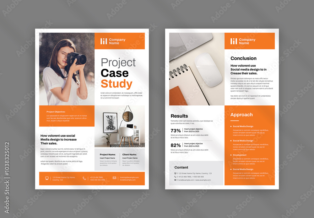 Case Study Flyer Layout Stock Template | Adobe Stock