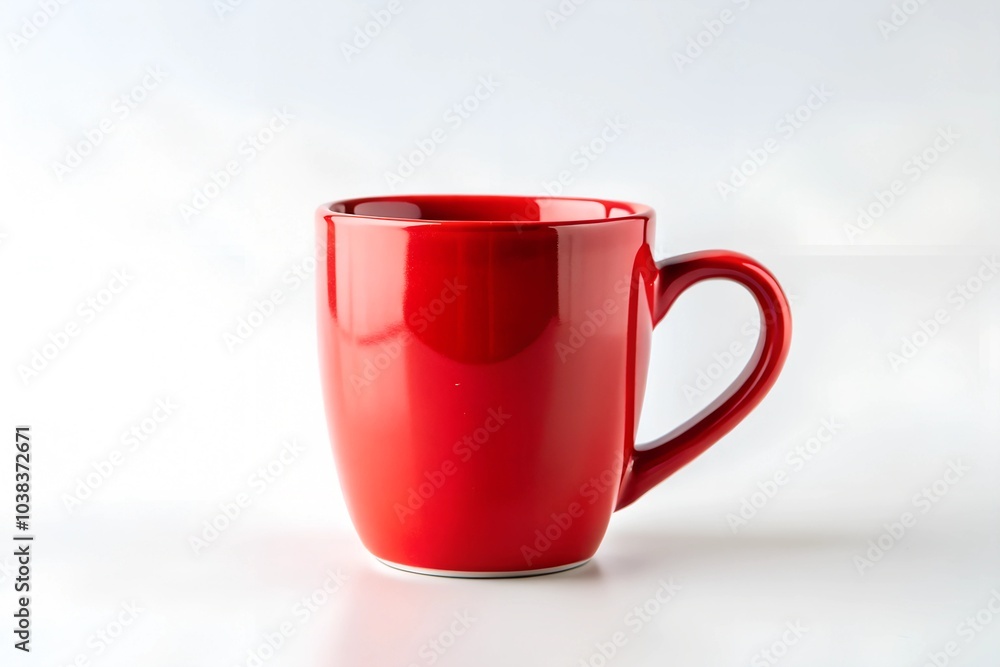 Simple red mug mockup on a white background, ideal for showcasing ...