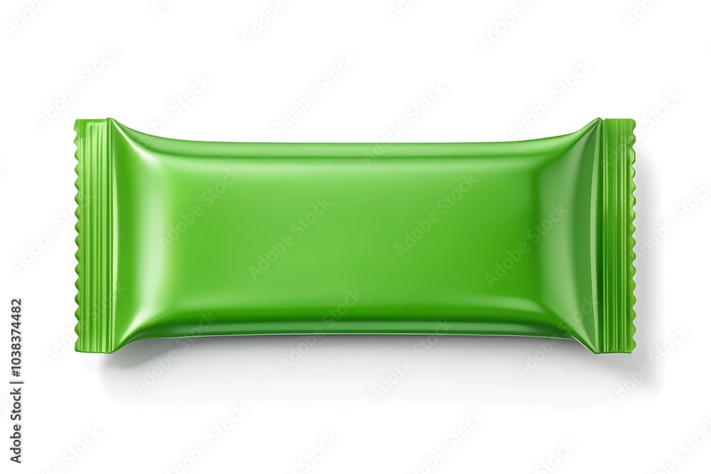 Blank green snack bar packaging mockup on a white background. Ideal for ...