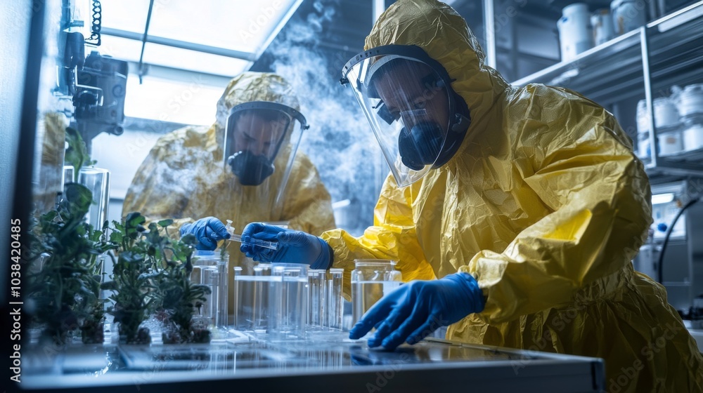 Astrobiology Experiment : scientists conducting an astrobiology ...