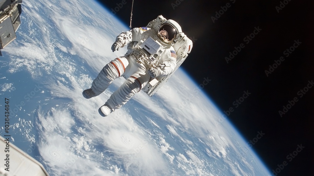 Astronaut Floating in Space : An astronaut floating in zero gravity ...
