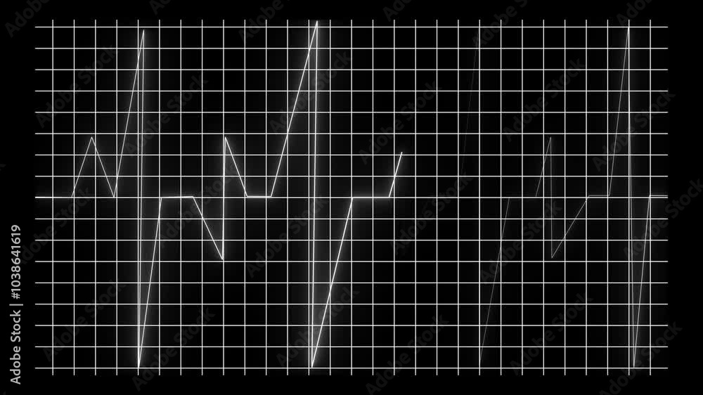 graph down market crash line animation digital background. Neon glowing ...