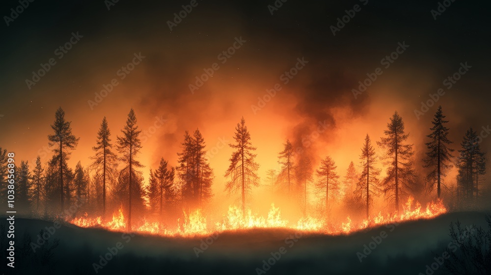 AI-Enhanced Irrigation for Nighttime Forest Fire Prevention, showcasing ...