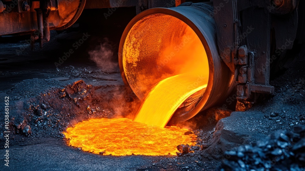 Metal industry operations, focusing on the transformation of raw metal ...