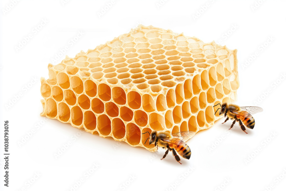 Illustration of a cross-section of a honeycomb, with labeled parts like ...