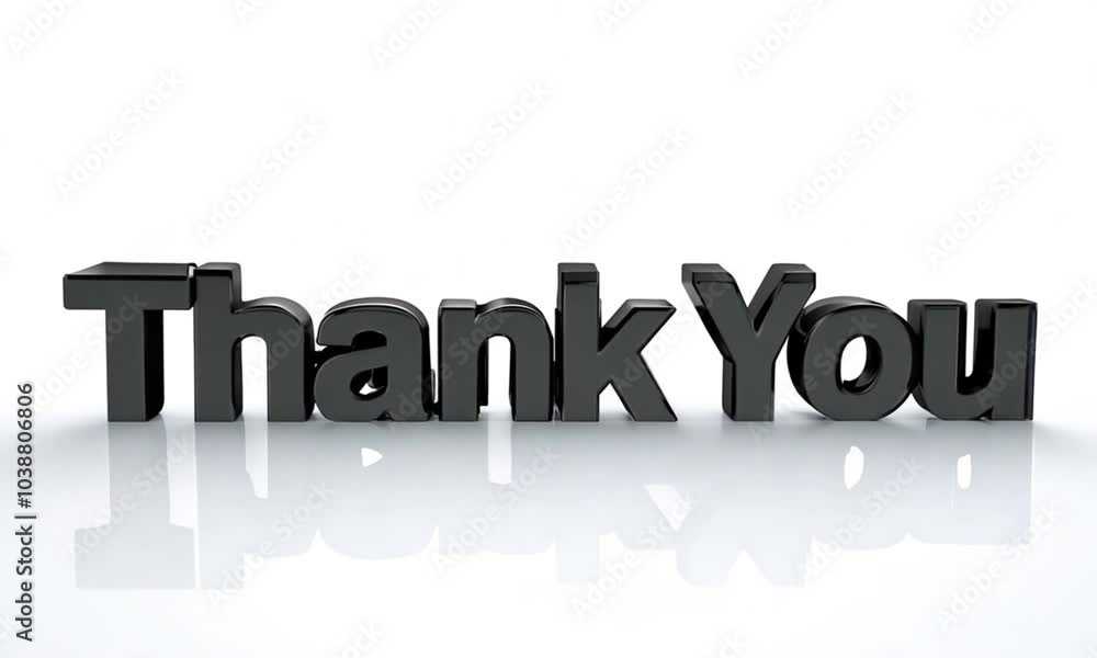 National Thank You Note Day, 3D letters Thank You jump and move on a ...