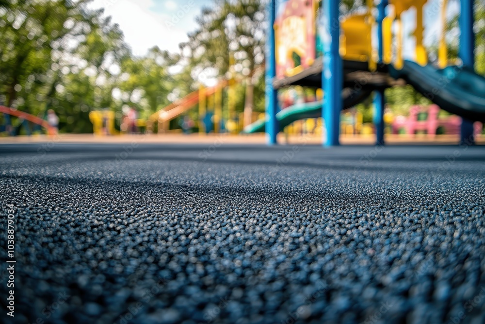 Installing EPDM rubber flooring over asphalt for playgrounds enhances ...