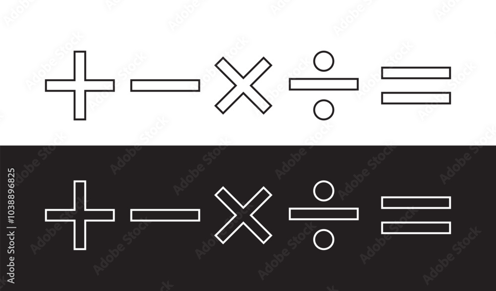 Calculator vector key isolated on white background. Addition ...