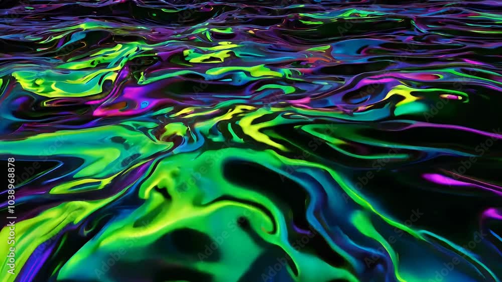 dramatic 4K animation depicting spread toxic poison black background ...