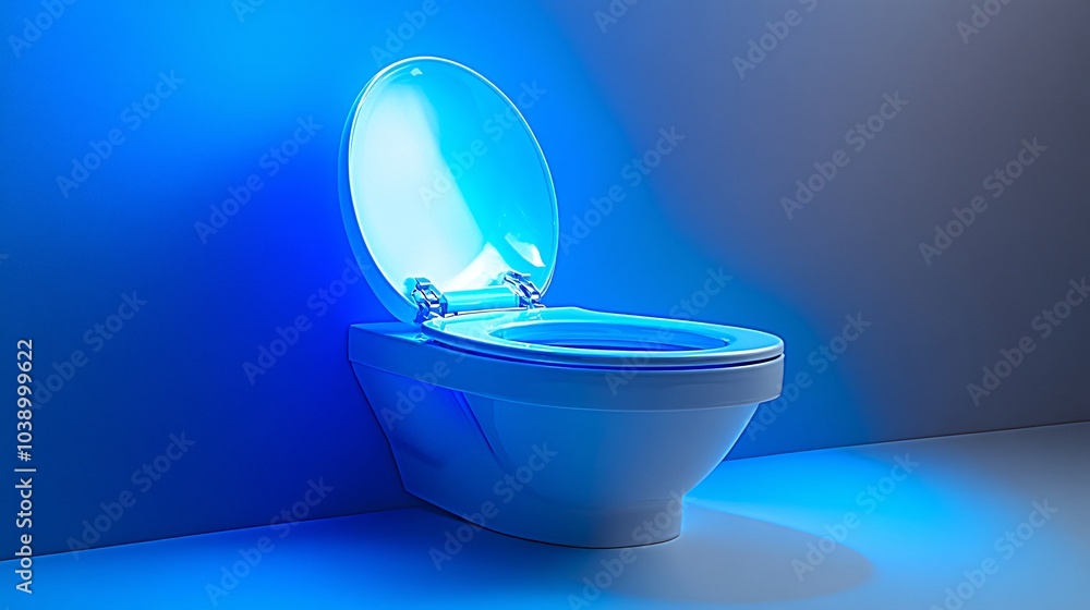 Bowl toilet top and front view, During the day, a white toilet product ...